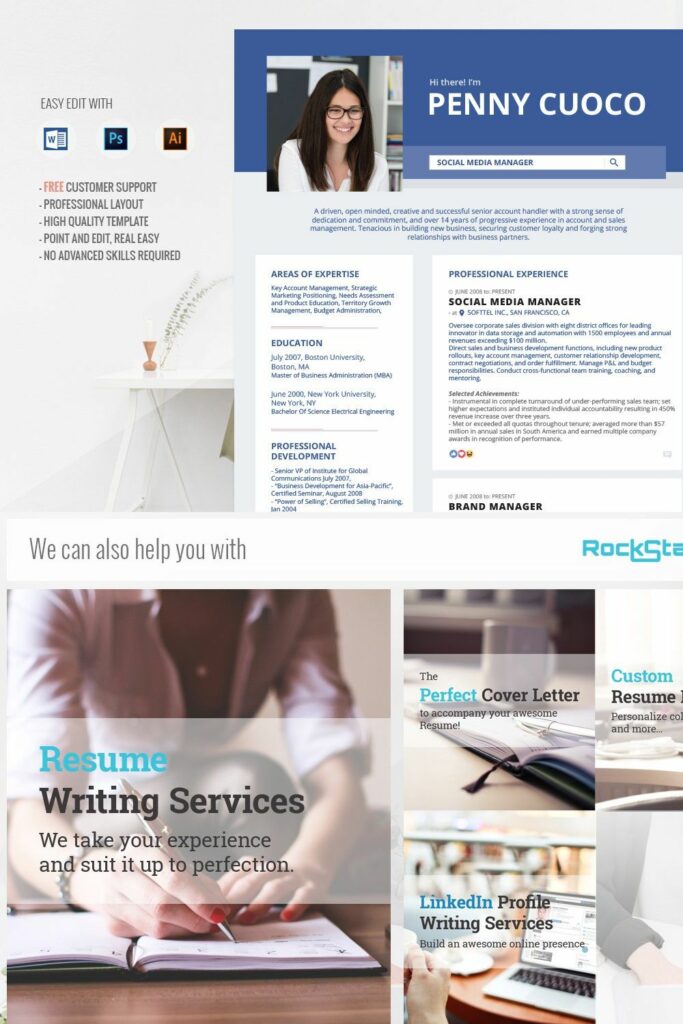 Facebook Timeline Resume Template – MasterBundles