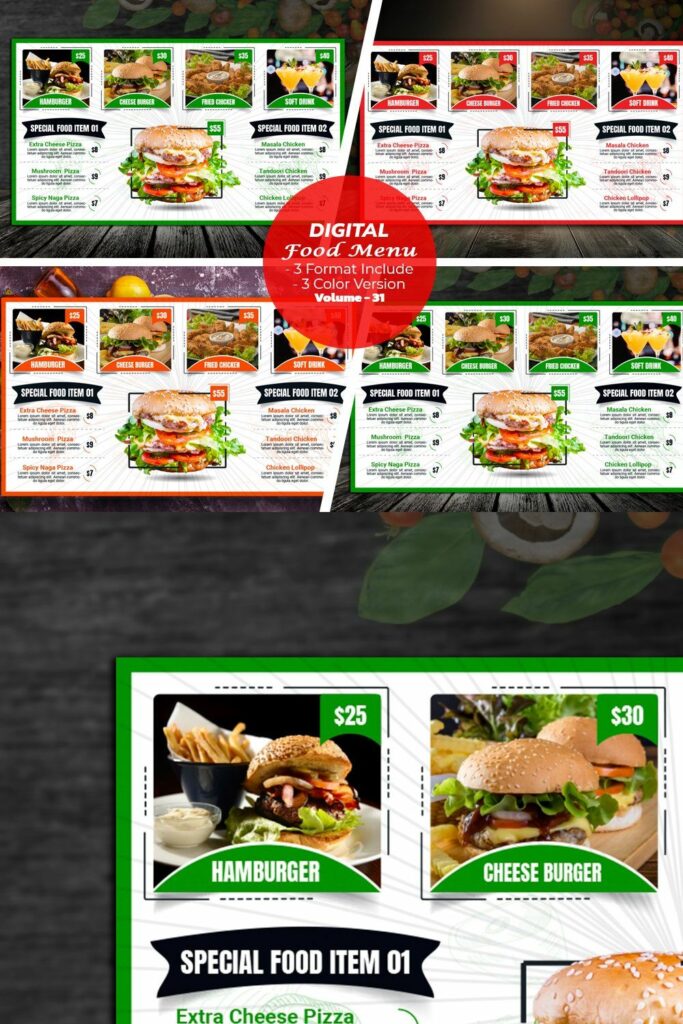 Fast food restaurant menu board – MasterBundles