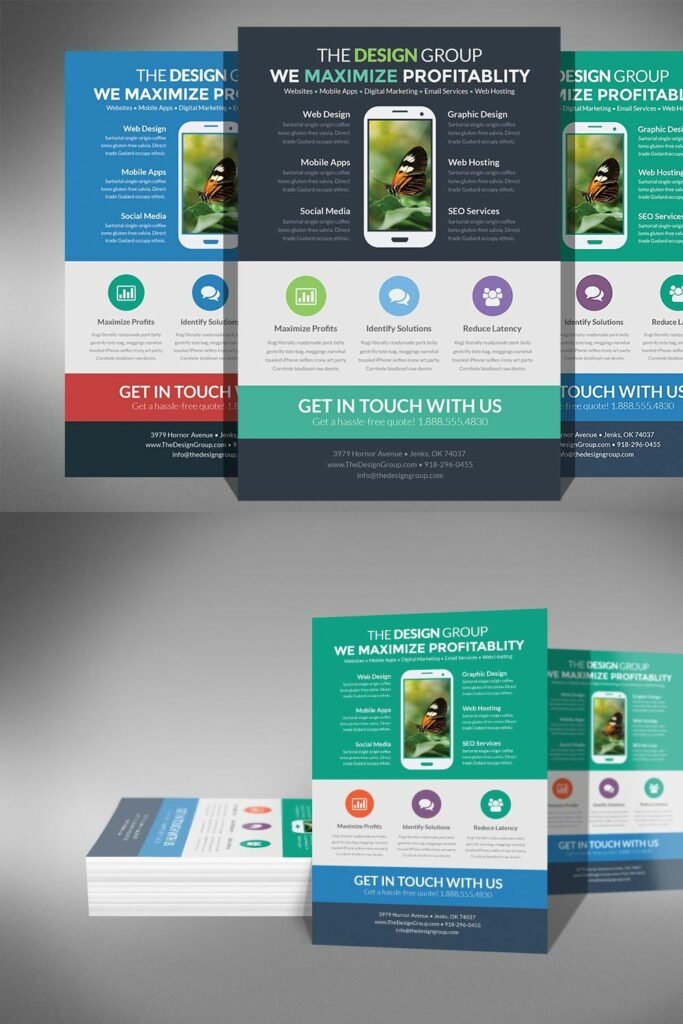 Flat Design Business Flyer – MasterBundles