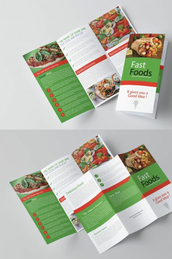 Food Restaurant Trifold Brochure – MasterBundles