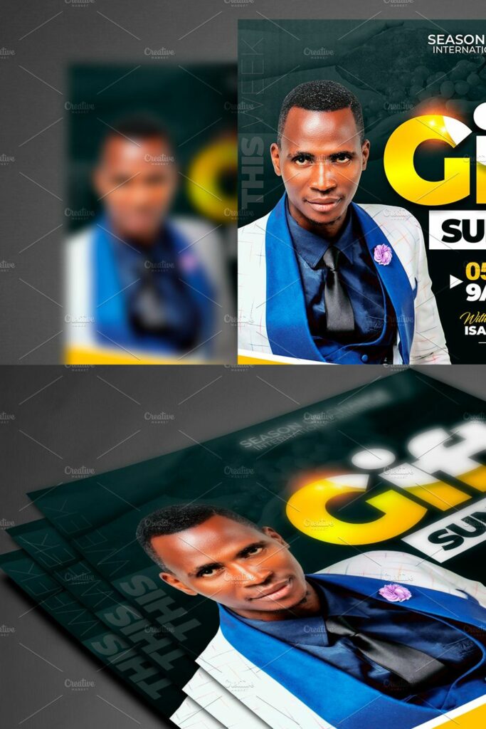 Gift Sunday Church poster template – MasterBundles