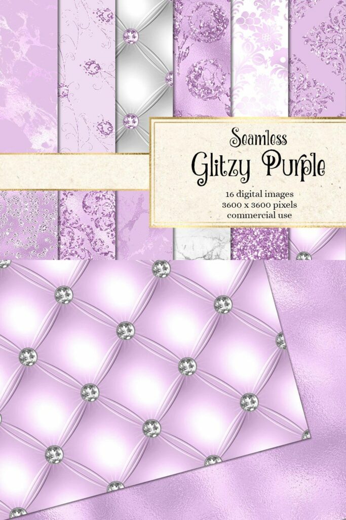 Glitzy Purple Digital Paper – MasterBundles