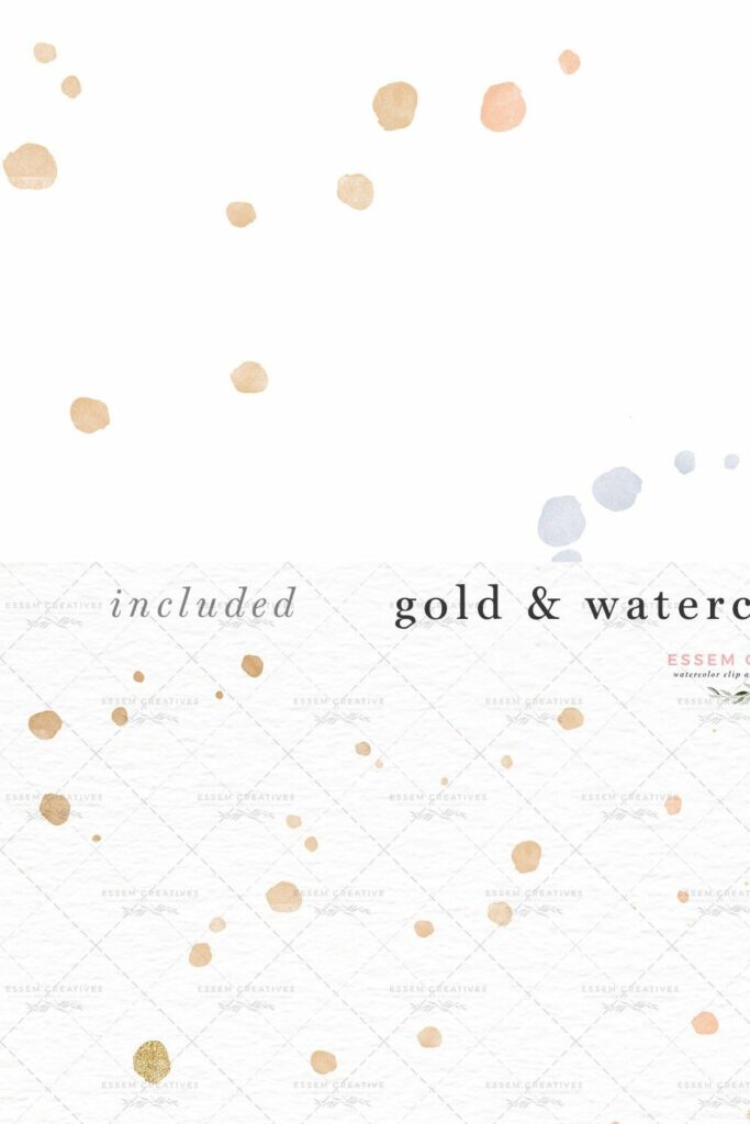 Gold Watercolor Paint Splatters PNG – MasterBundles