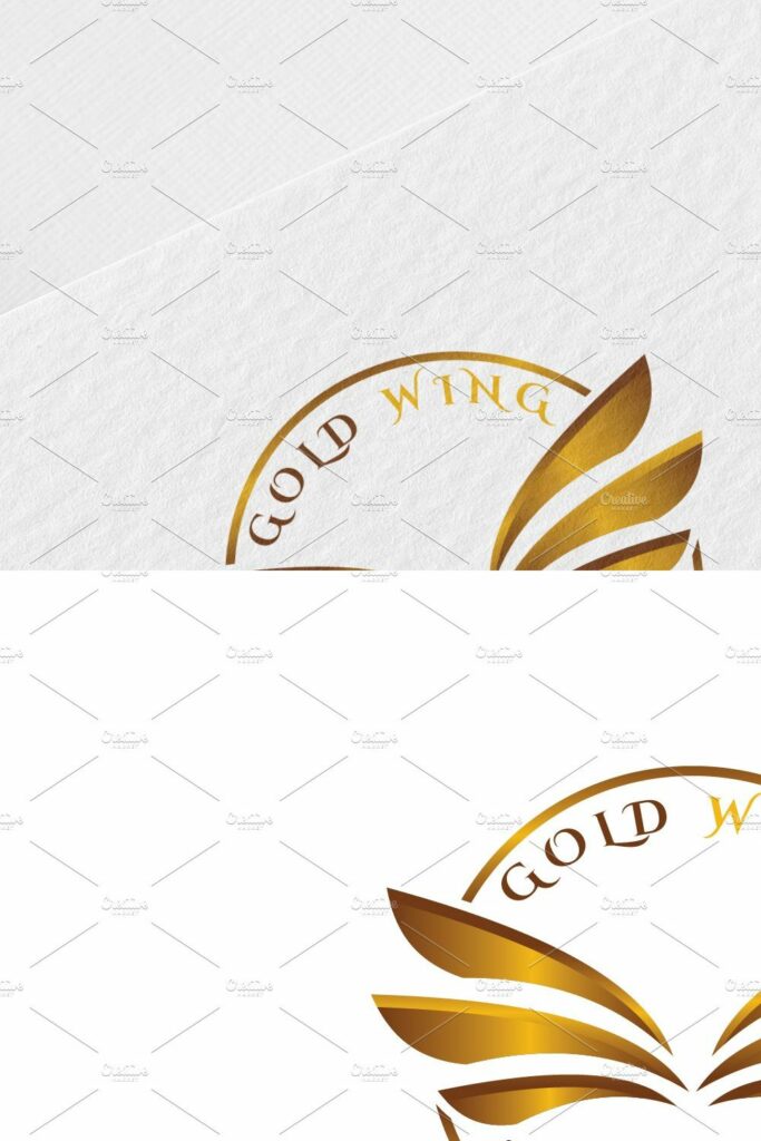 Gold Wings Logo Template – MasterBundles