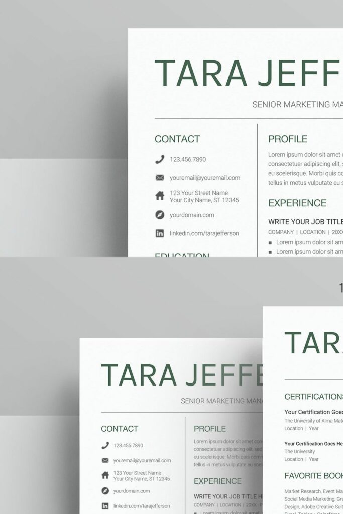 Google Docs Resume Template – MasterBundles