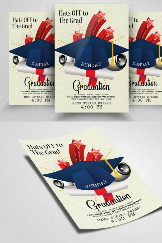 Graduation Party Invitation Flyer – MasterBundles