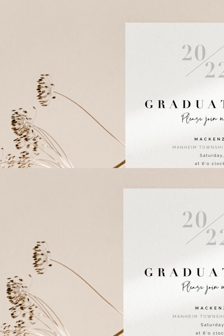Graduation Party Invite for Canva – MasterBundles