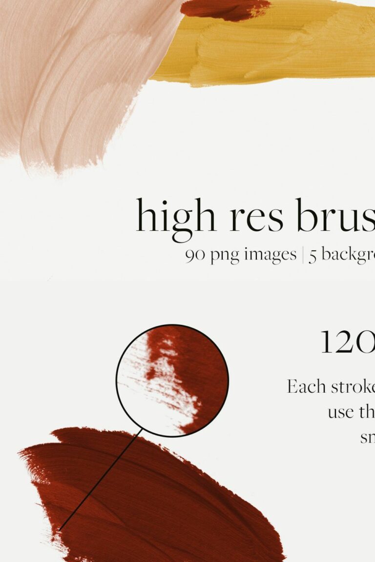 High Resolution Paint Brush Strokes – MasterBundles