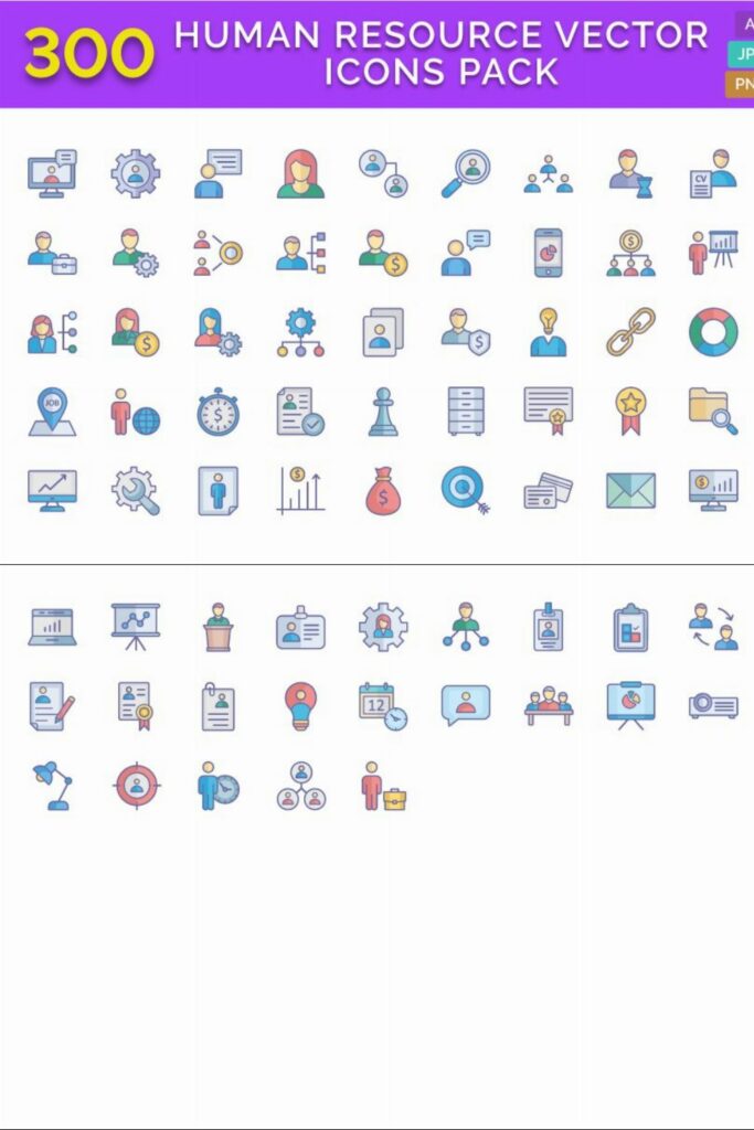 Human Resource Vector icon pack – MasterBundles