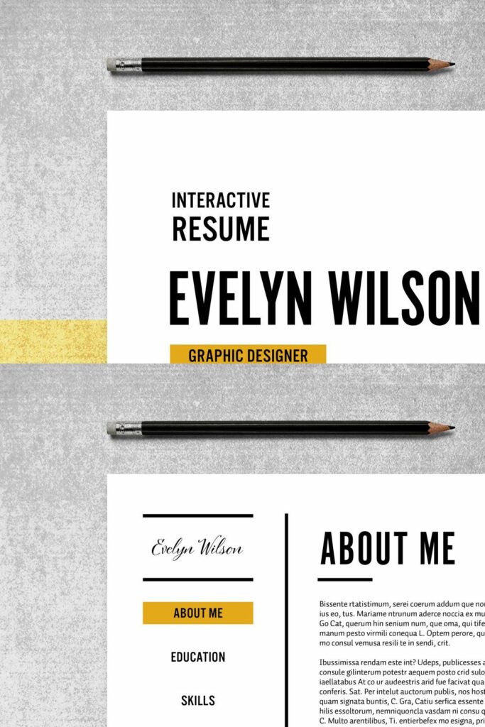 Interactive PDF Resume Layout – MasterBundles