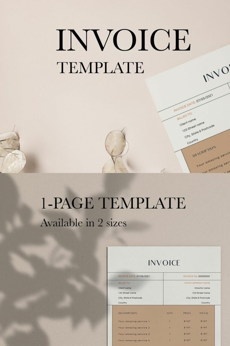 Invoice Canva Template | ABIGAIL – MasterBundles