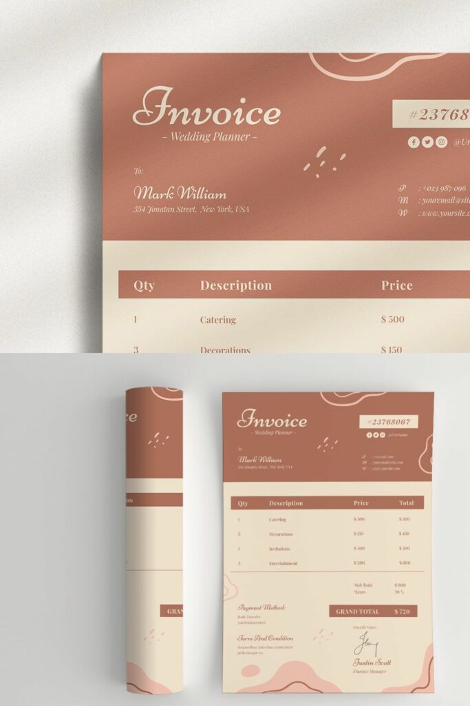 Invoice Wedding Planner – MasterBundles