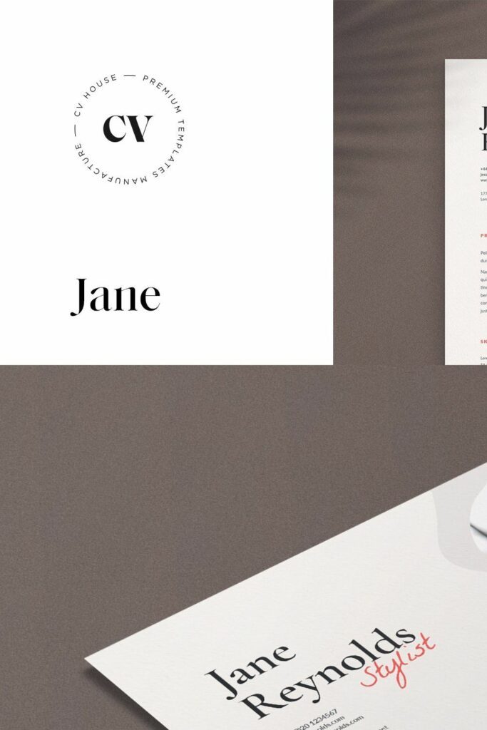 Jane | CV / resume template – MasterBundles