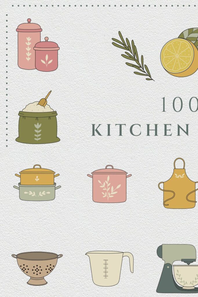Kitchen & Cooking Icon Set – MasterBundles
