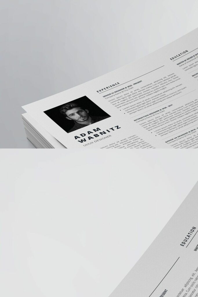 Landscape Resume/CV Template – MasterBundles