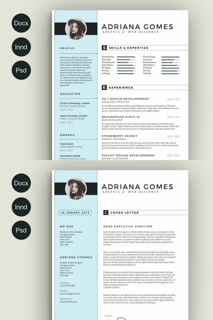 Light Resume – MasterBundles