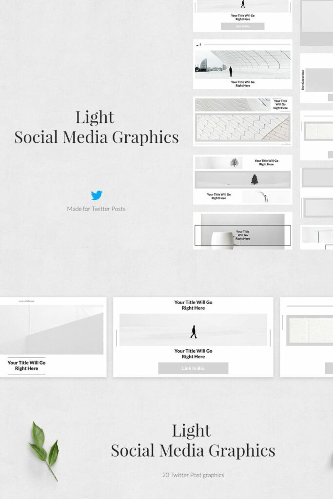 Light Twitter Posts – MasterBundles