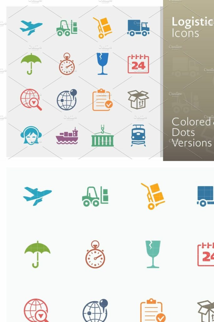 Logistics Icons - Colored Series – MasterBundles