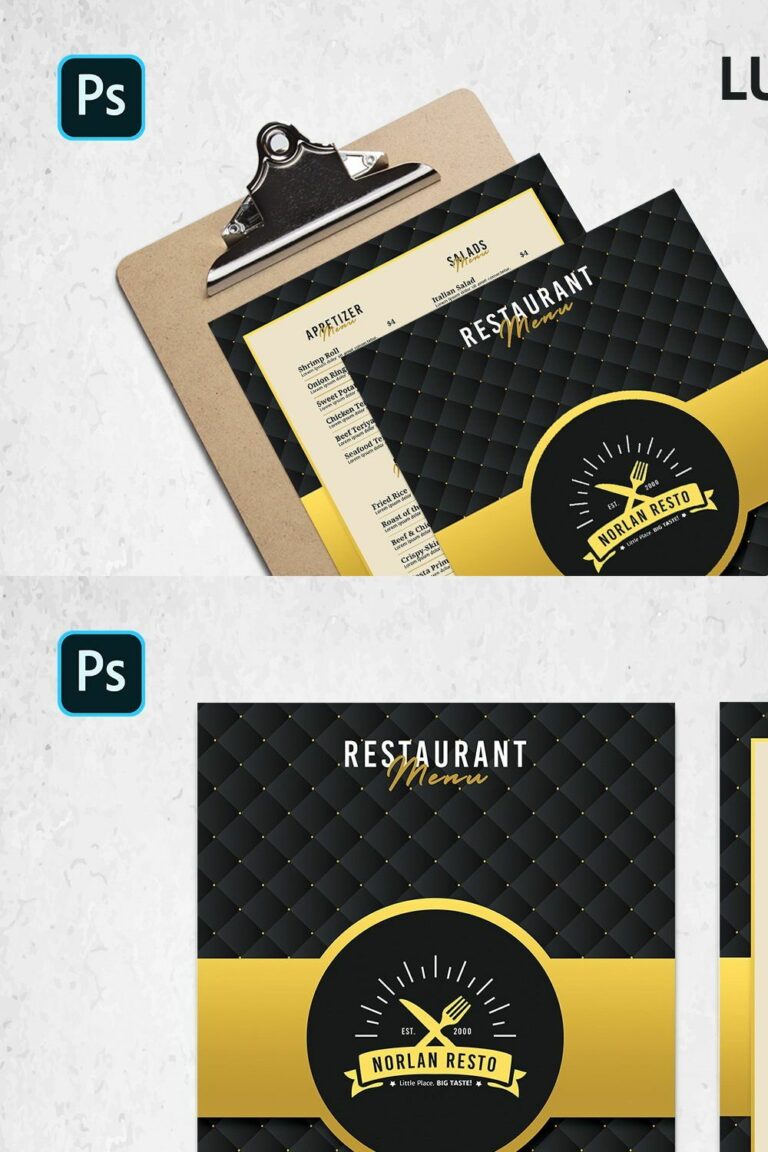 Luxury Restaurant Menu Template – MasterBundles