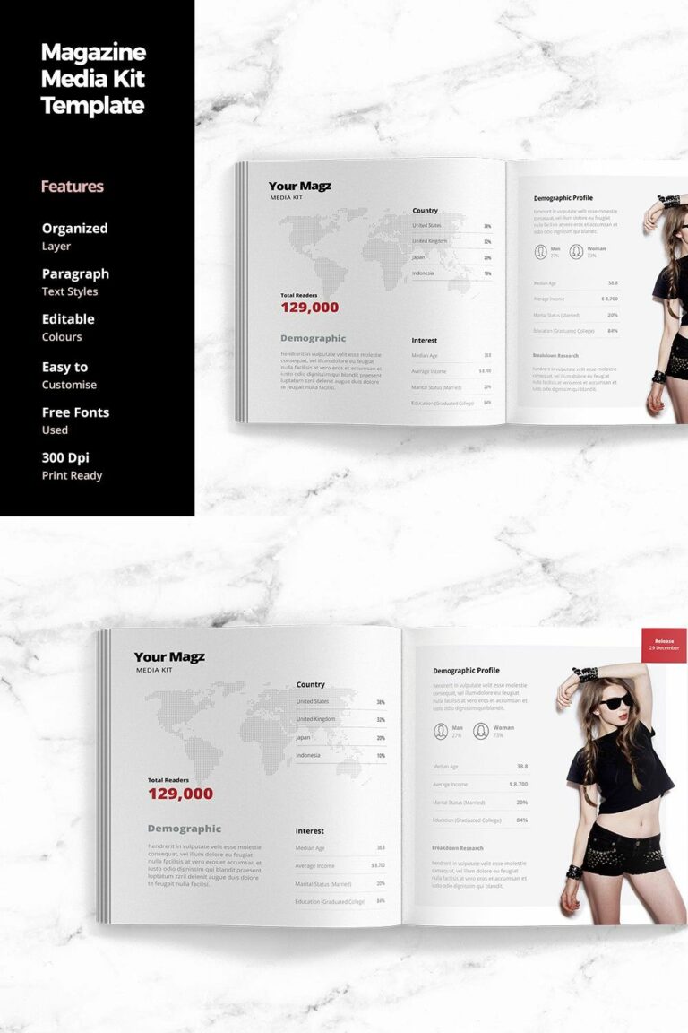 Magazine Media Kit Template – MasterBundles