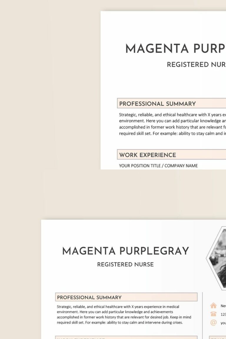 Medical Resume Template Word – MasterBundles