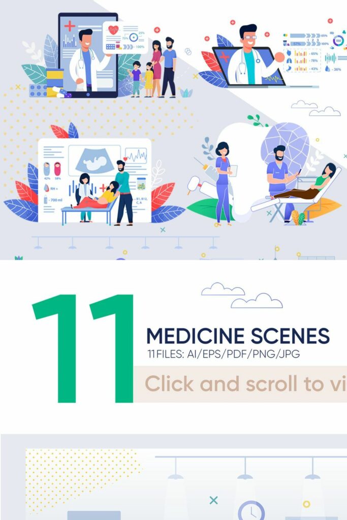 Medicine Scenes Flat Collection – MasterBundles