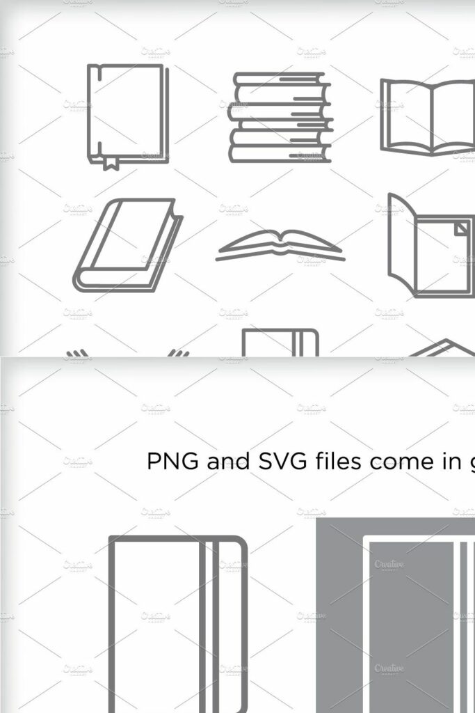 Minimal book icons – MasterBundles