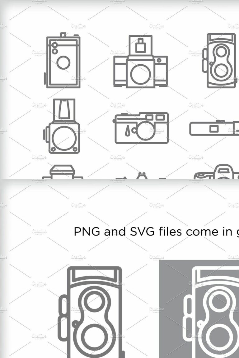 Minimal camera icons – MasterBundles