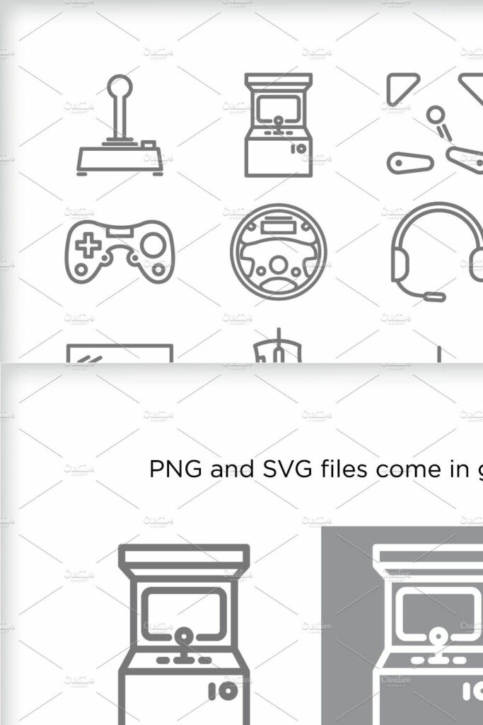 Minimal gaming icons – MasterBundles