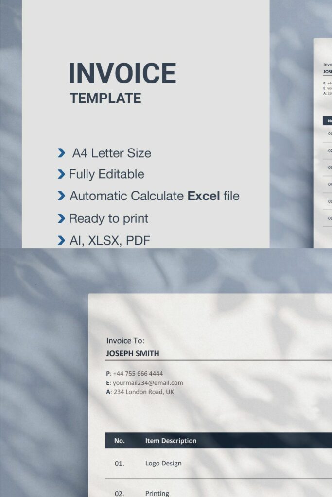Minimal Invoice Template – MasterBundles