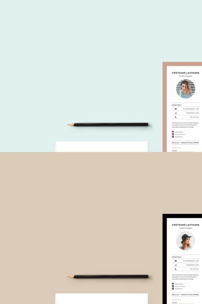 Minimal Sophisticated Resume / CV – MasterBundles