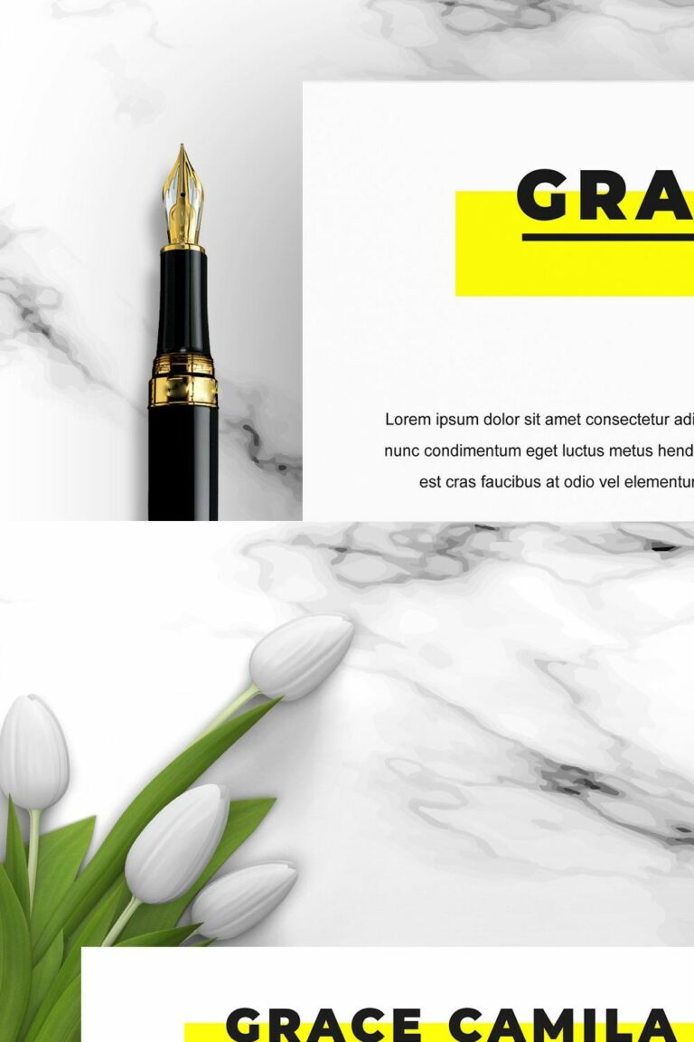 Minimal Yellow Bold Resume Template – MasterBundles