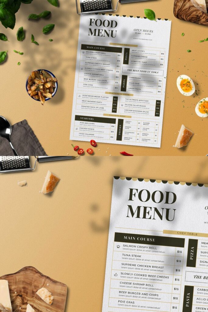 Modern Food Menu – MasterBundles