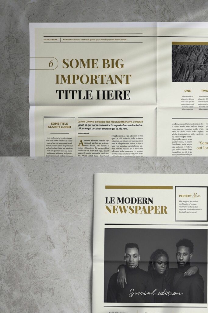 Modern Newspaper Magazine Template – MasterBundles