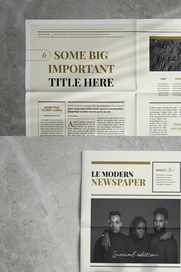 Modern Newspaper Magazine Template – MasterBundles