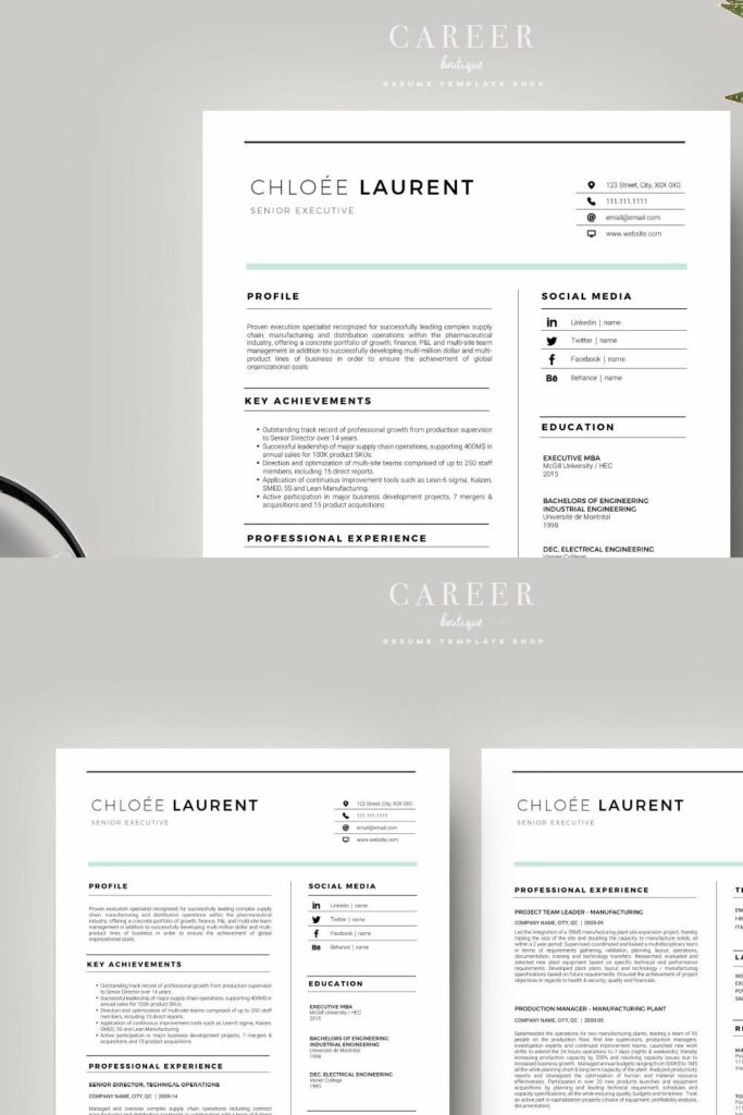 Modern Resume & CoverLetter Template – MasterBundles