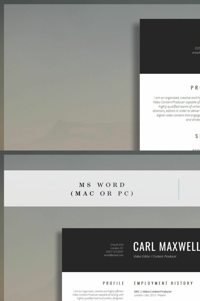 Modern Resume Template – MasterBundles
