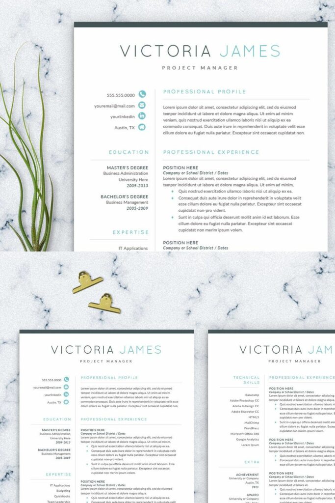 Modern Resume Template for Word – MasterBundles