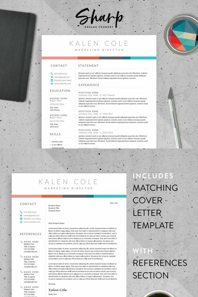 Modern Resume Template for Word – MasterBundles