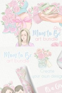 Mother to be PNG Clip Art. Pregnancy – MasterBundles
