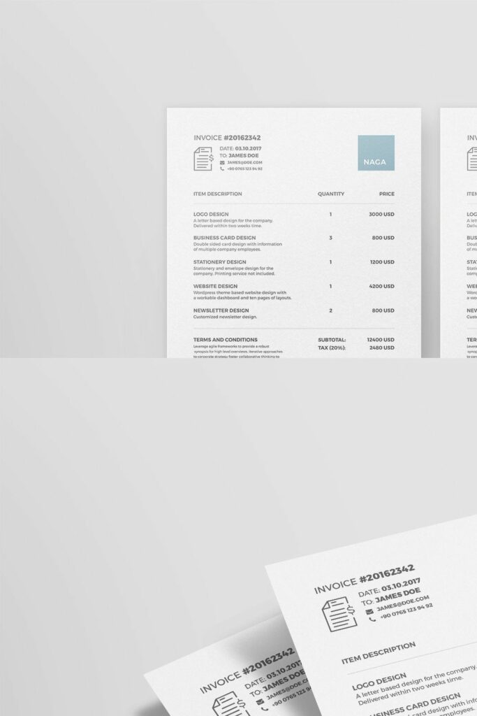 Naga - Invoice Template – MasterBundles