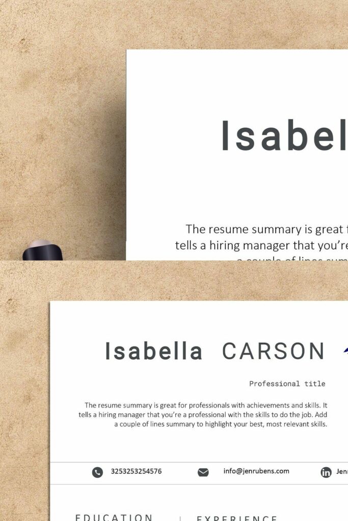Nurse resume template & CV Word – MasterBundles