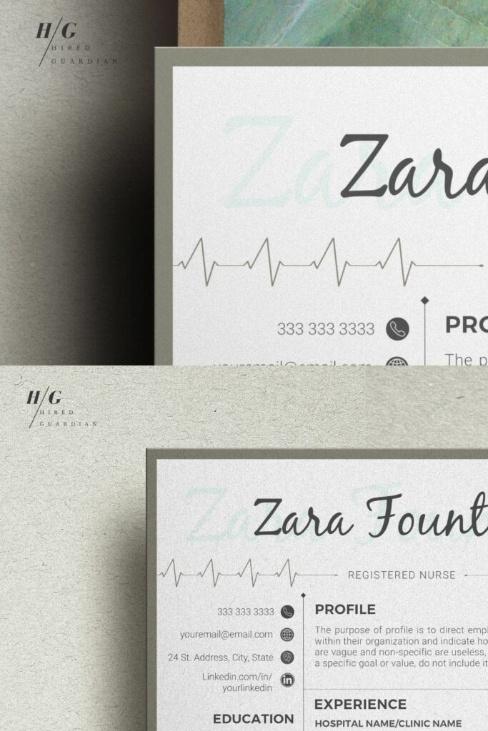 Nurse Resume Template - Zara – MasterBundles