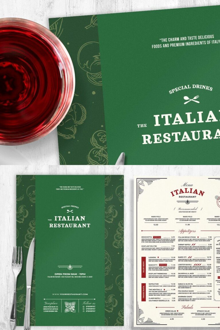 Ornate Restaurant Menu Templates – MasterBundles