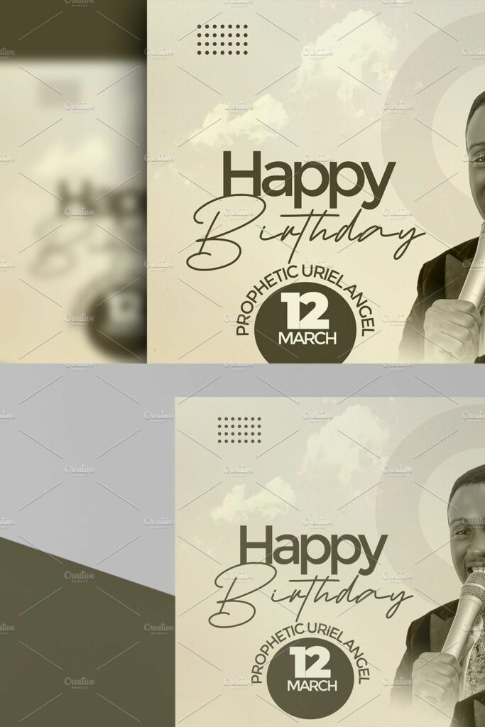 Pastors Birthday Flyer template psd – MasterBundles