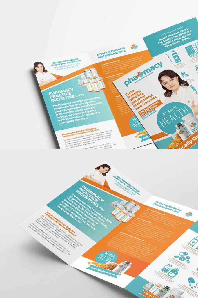 Pharmacy Tri-Fold Brochure Template – MasterBundles Pharmacy Tri-Fold Brochure Template – MasterBundles