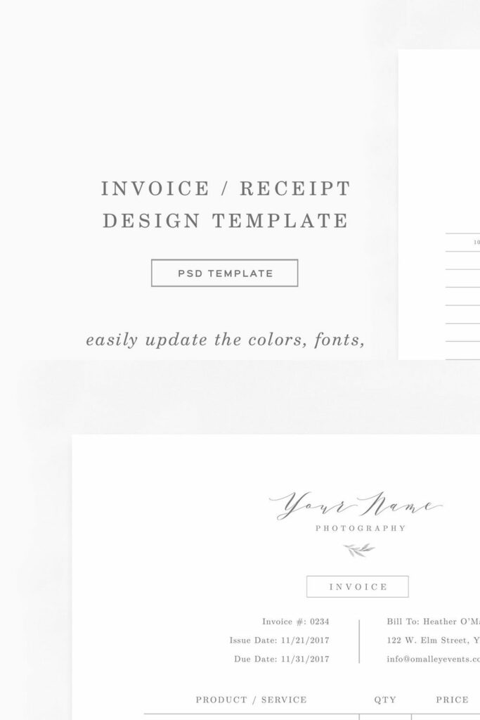 Photography Invoice Template – MasterBundles