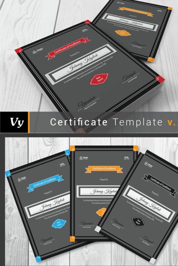 Portrait Certificate Template – MasterBundles
