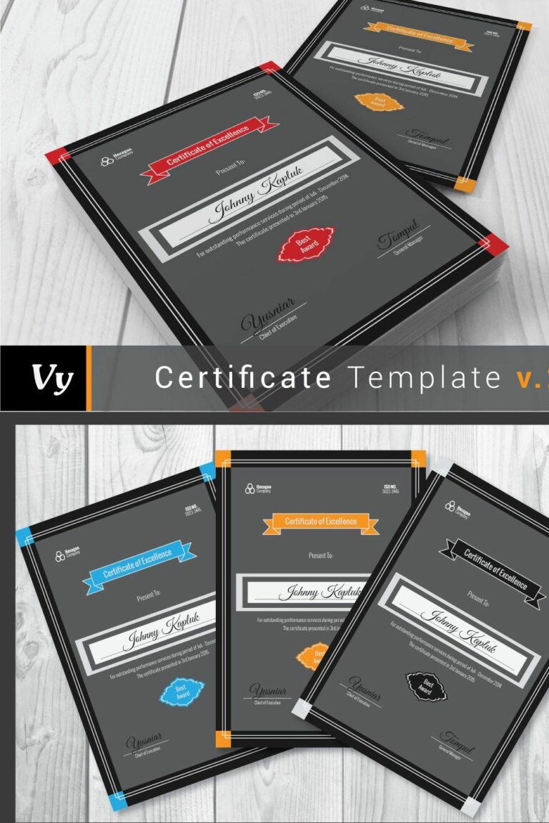 Portrait Certificate Template – MasterBundles