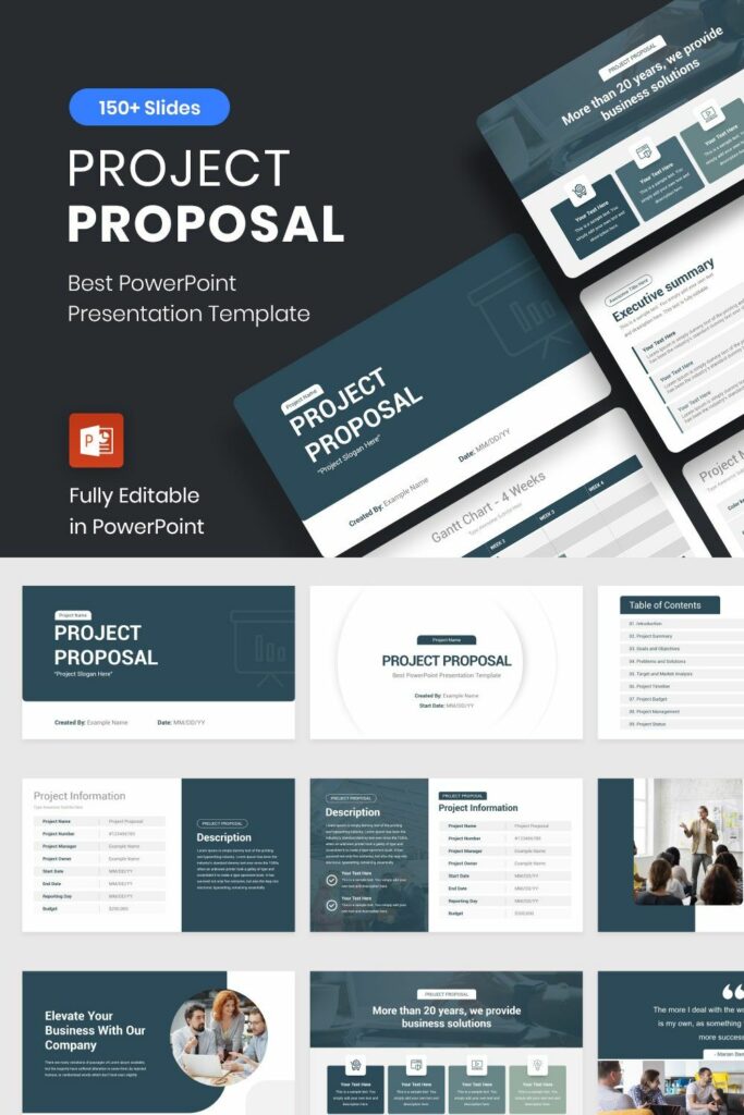 Project Proposal PowerPoint Template – MasterBundles